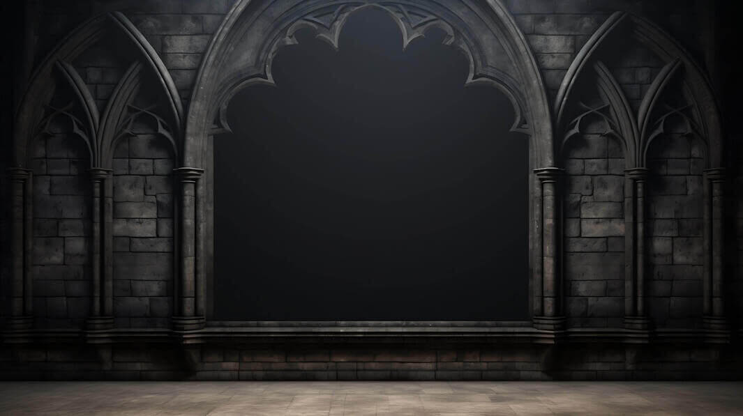 Download Gothic Room with Arched Window Backgrounds Online - Creative ...