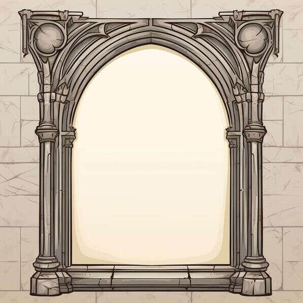 Download Medieval Style Ornate Frame with Arched Window Backgrounds ...