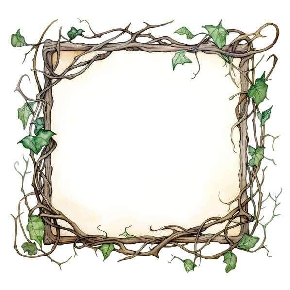 Download Ivy and Vine Frame with Green Leaves Backgrounds Online ...