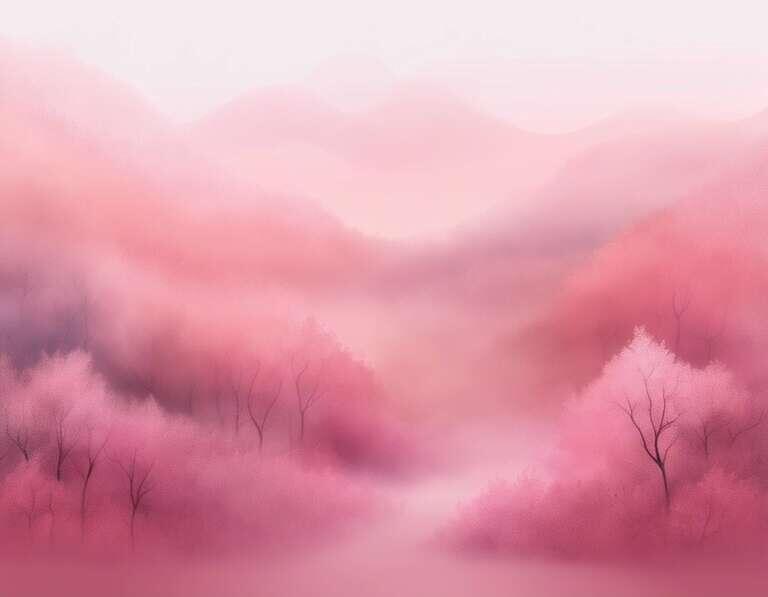 Download Pink Landscape with Trees and Mist Backgrounds Online ...