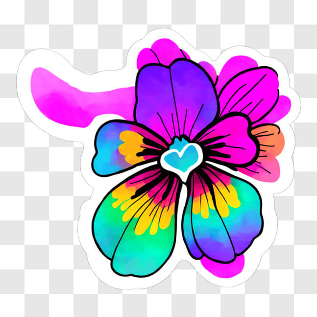 Download Colorful Hawaii Flower Sticker PNGs Online - Creative Fabrica