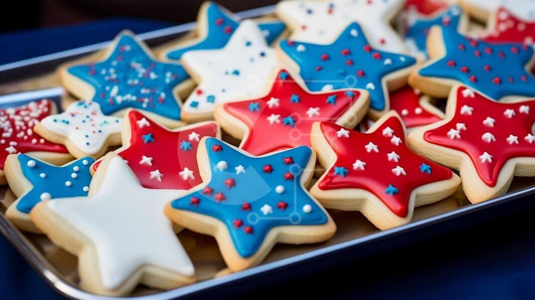 Patriotic Star Cookies for 4th of July stock photo | Creative Fabrica