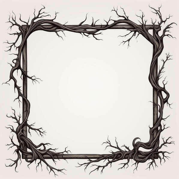 Download Black and White Gothic Tree Frame Illustration Backgrounds ...