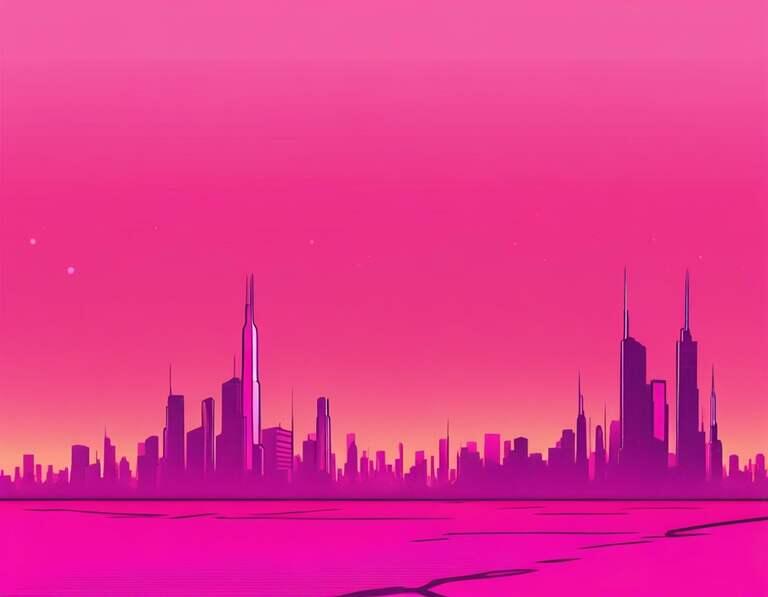 Download Futuristic Pink Cityscape Abstract Background Backgrounds ...