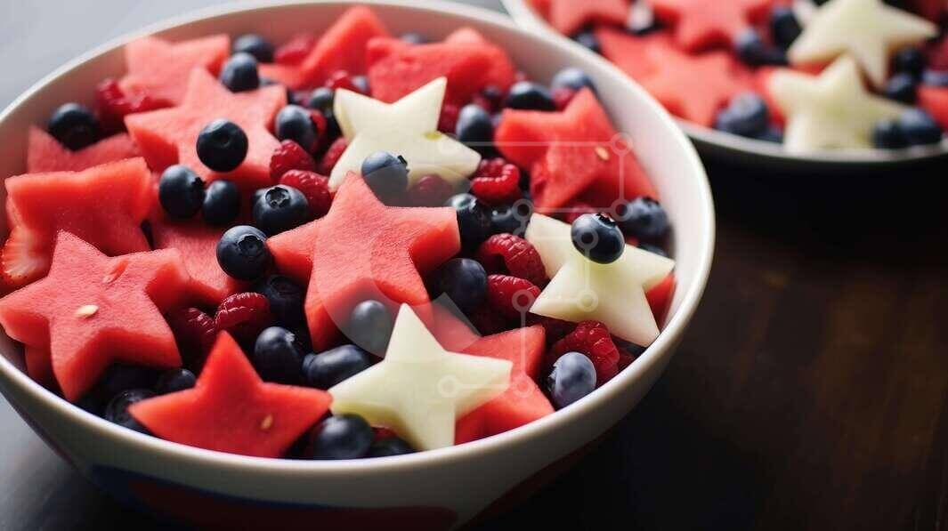 Colorful Star-Shaped Fruit Bowl stock photo | Creative Fabrica
