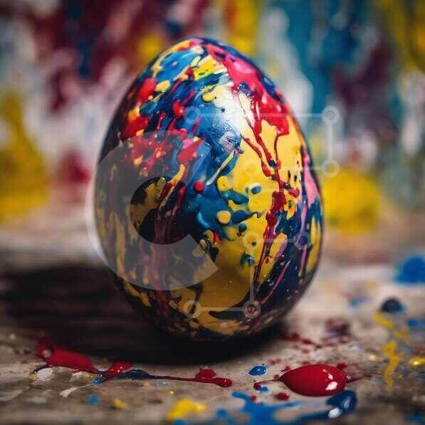Colorful Painted Easter Egg for Holiday Decor stock photo | Creative ...