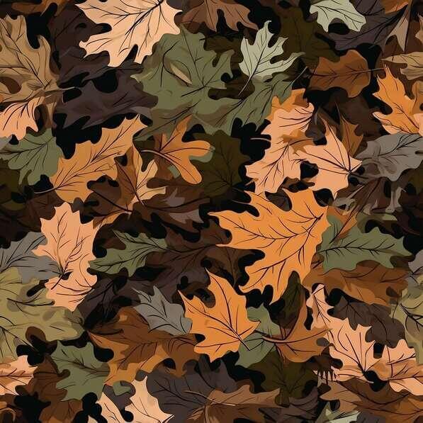 Download Camouflage Pattern with Oak Leaves in Brown, Orange, and ...