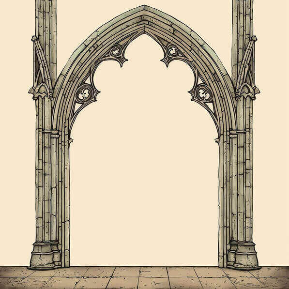 Download Illustration Of Gothic Style Archway Backgrounds Online Creative Fabrica 