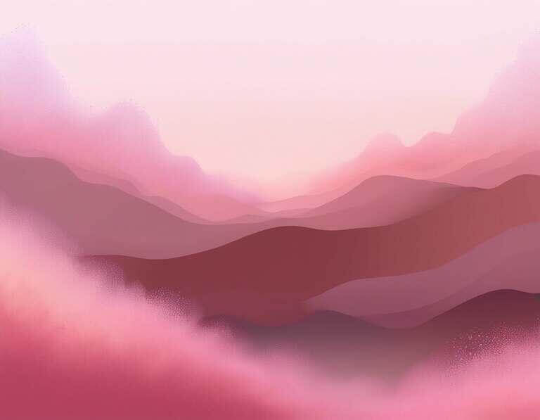 Download Abstract Pink Landscape Painting with Mountains and Clouds ...