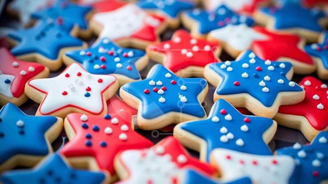 Festive 4th of July Decorated Cookies stock photo | Creative Fabrica