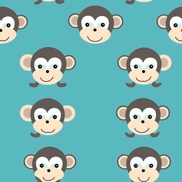 Download Monkey Faces Seamless Pattern on Blue Background Patterns ...