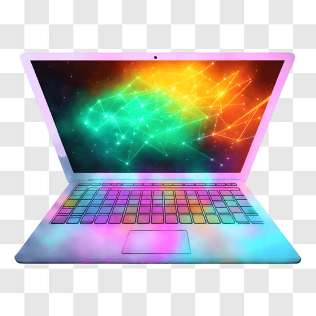 Download Colorful Rainbow Keyboard Laptop for Gaming and Education PNGs ...