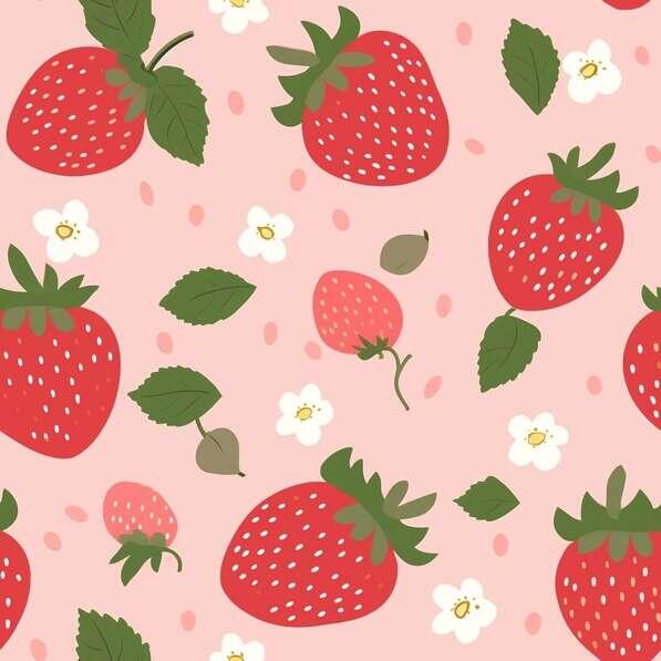 Download Pink Strawberry Pattern Background Patterns Online - Creative ...
