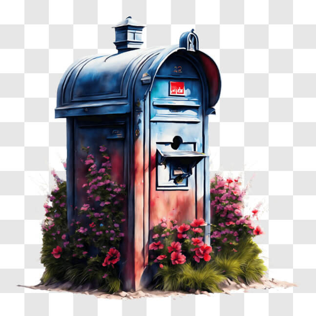 Download Mailbox with Surrounding Flowers in a Garden PNGs Online ...
