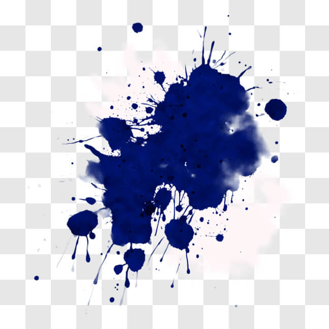 Download Heart-shaped Blue Ink Splash on Black Background PNGs Online ...