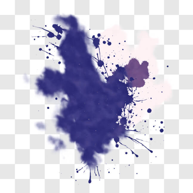 Download Blue and Purple Ink Splatter on Black Background PNGs Online ...