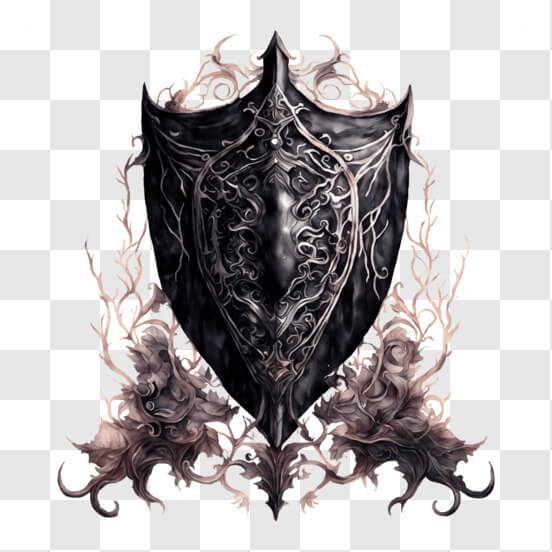 Download Fantasy Shield with Vines and Flowers PNGs Online - Creative ...