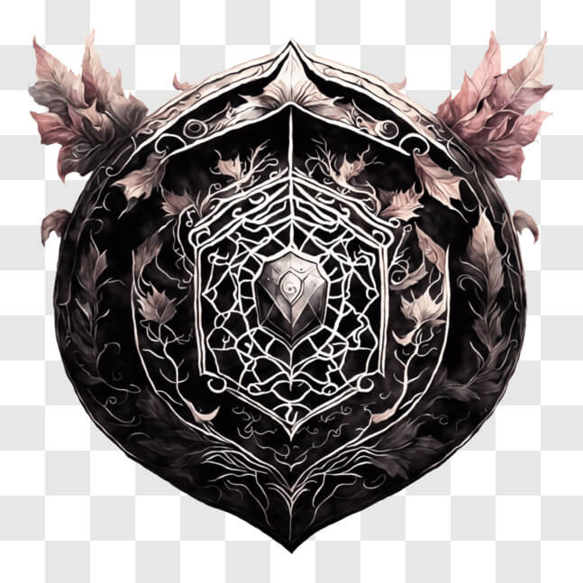 Download Ornate Shield with Diamond and Leaves PNGs Online - Creative ...