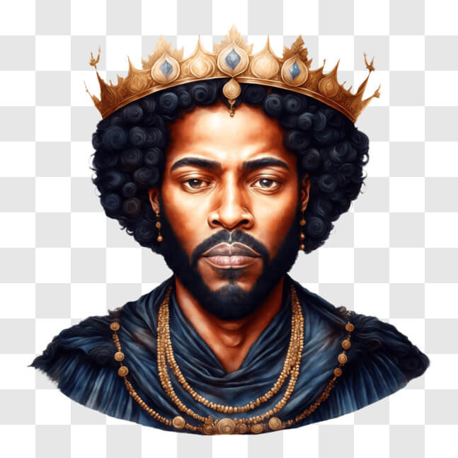Download Elaborately Crowned Black Man Depicting Royalty and History ...