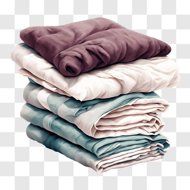 Download Colorful Stack of Four Folded Blankets PNGs Online - Creative ...