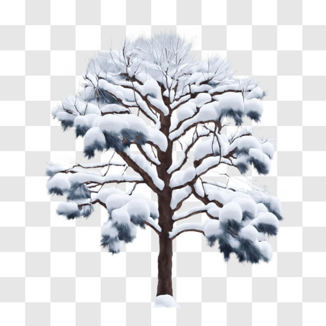 Download Snow-Covered Tree on Black Background PNGs Online - Creative ...