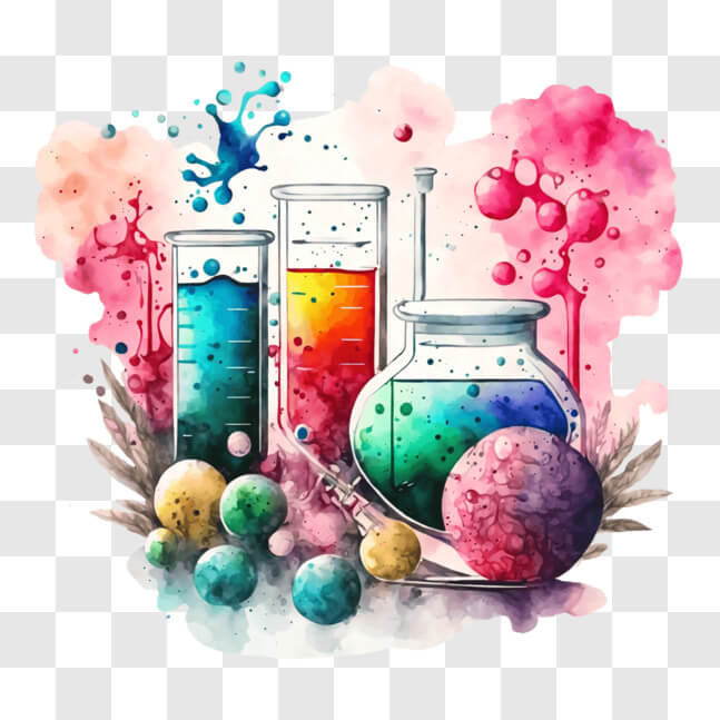 Download Colorful Science-related Watercolor Painting PNGs Online ...