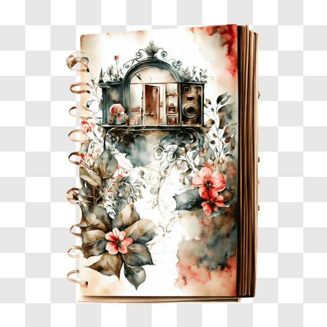 Download Colorful Hand-Drawn Journal with Flowers and Paintings PNGs ...