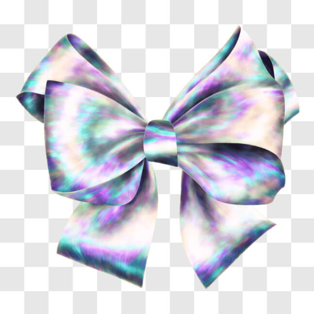 Download White and Silver Holographic Glitter Bow Accessory PNGs Online ...