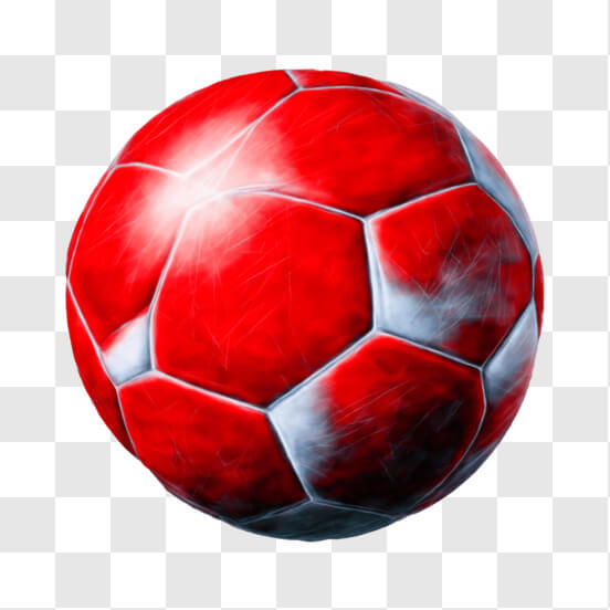 Download Red Soccer Ball Covered in Black and White Powder PNGs Online ...