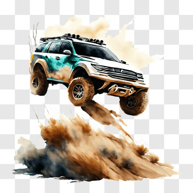 Download Off-Road Vehicle Jumping in Mud and Dirt PNGs Online ...
