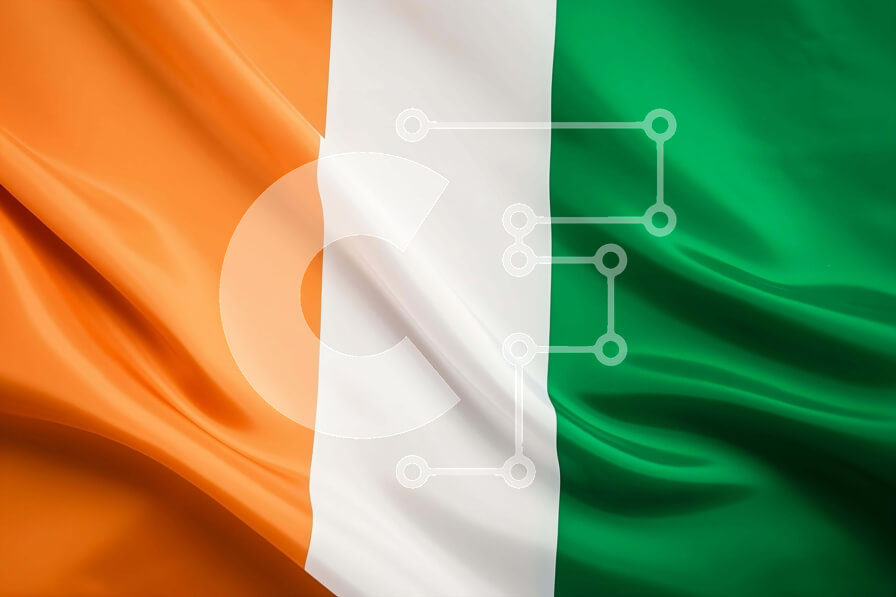 Download Irish Flag Close-Up with White, Orange, and Green Stripes in ...