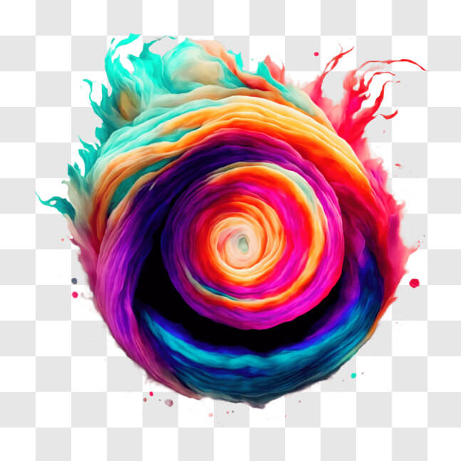 Download Colorful Swirl of Paint in Apple Logo Shape PNGs Online ...