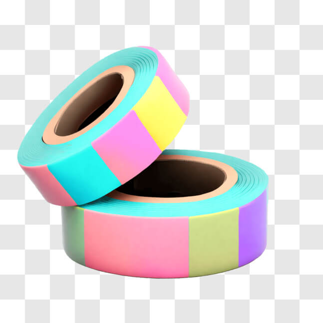 Download Colorful Rolls of Decorative Tape PNGs Online - Creative Fabrica