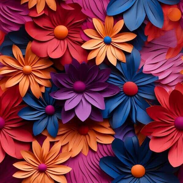 Download Colorful Arrangement of Paper Flowers Patterns Online ...