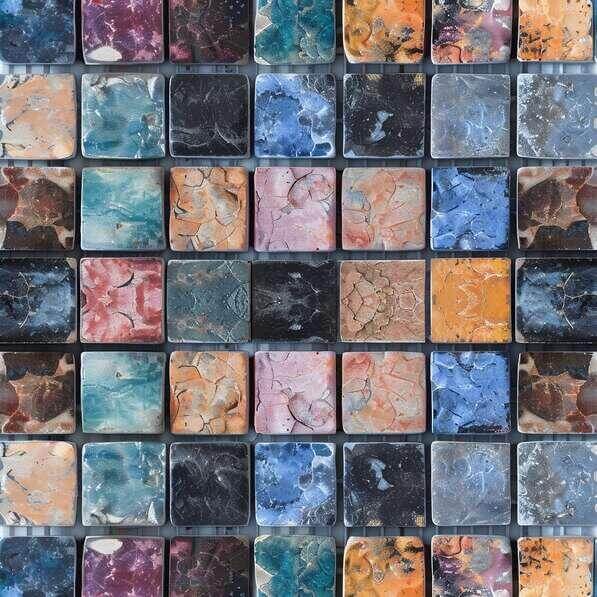 Download Colorful Tiled Wall with Various Patterns Patterns Online ...