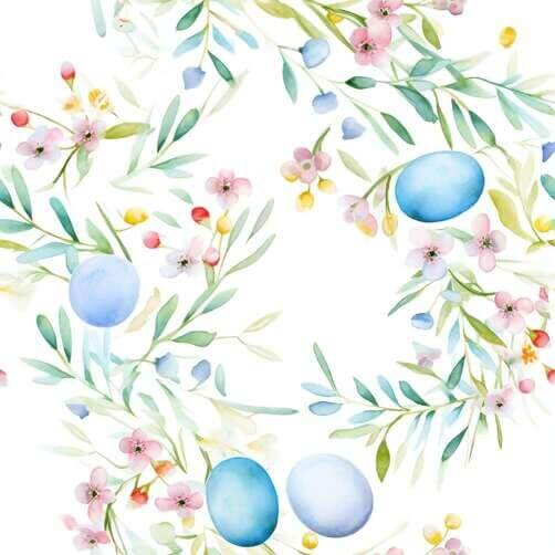 Download Colorful Easter Eggs, Flowers, and Leaves Pattern Patterns ...