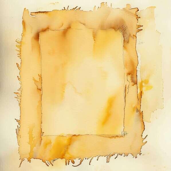 Download Abstract Painting with Yellow and Brown Watercolor Frame ...
