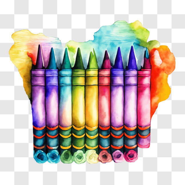 Descarga Dibujo de Crayones Colorido PNGs En Línea - Creative Fabrica