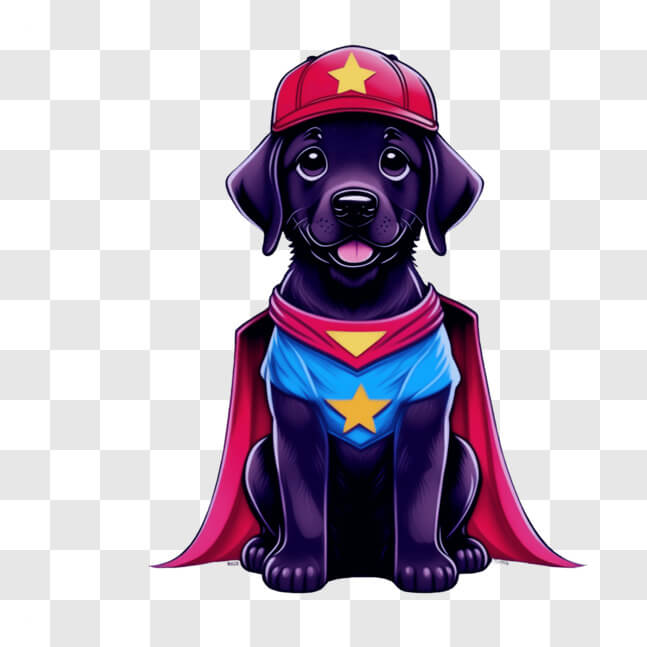 Download Superhero Black Labrador Dog PNGs Online - Creative Fabrica