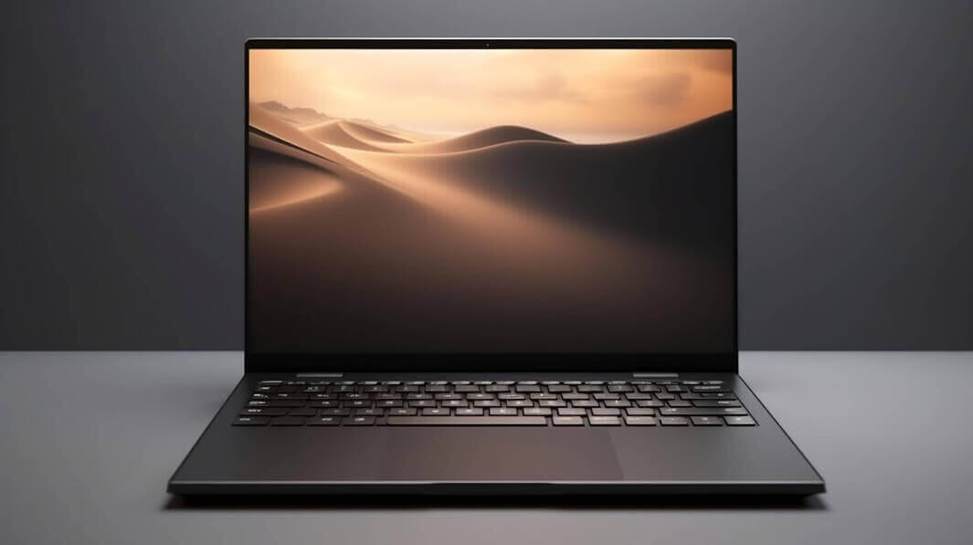 Download Open Laptop with Desert Scene on Screen Mockups Online ...