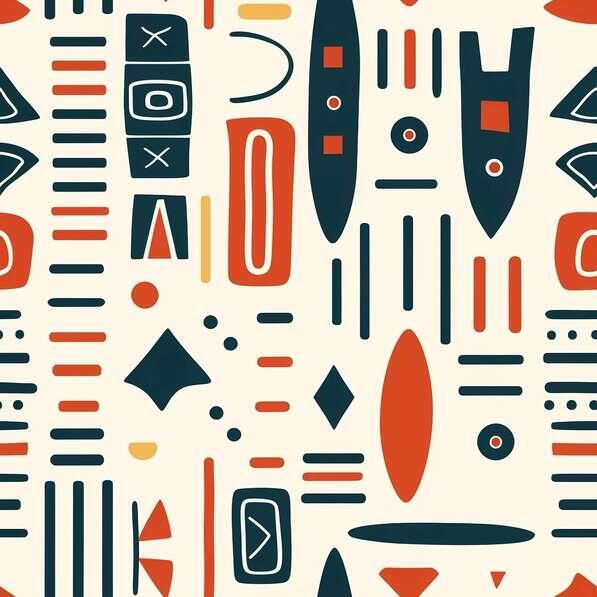 Download Seamless Geometric Pattern in Red, Orange, and Blue Patterns ...
