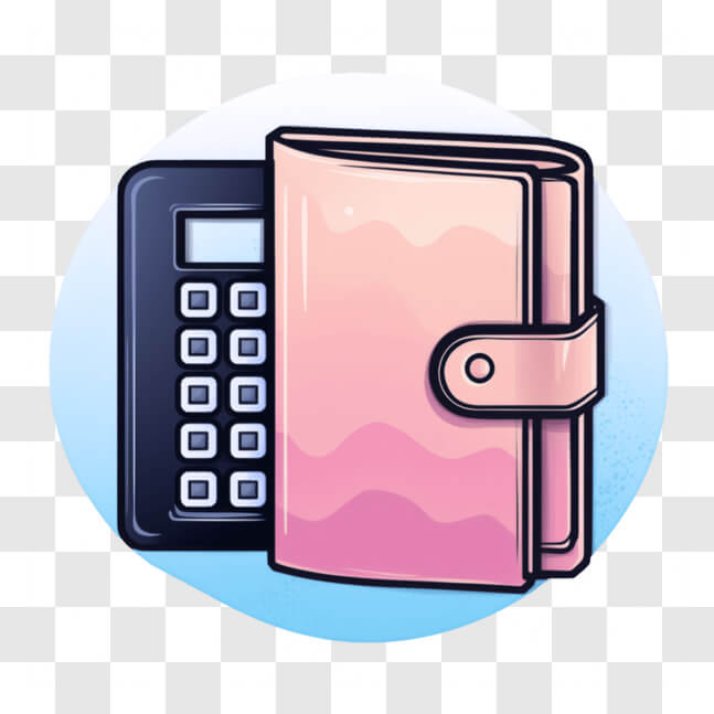 Download Pink Wallet and Calculator for Financial Organization PNGs ...