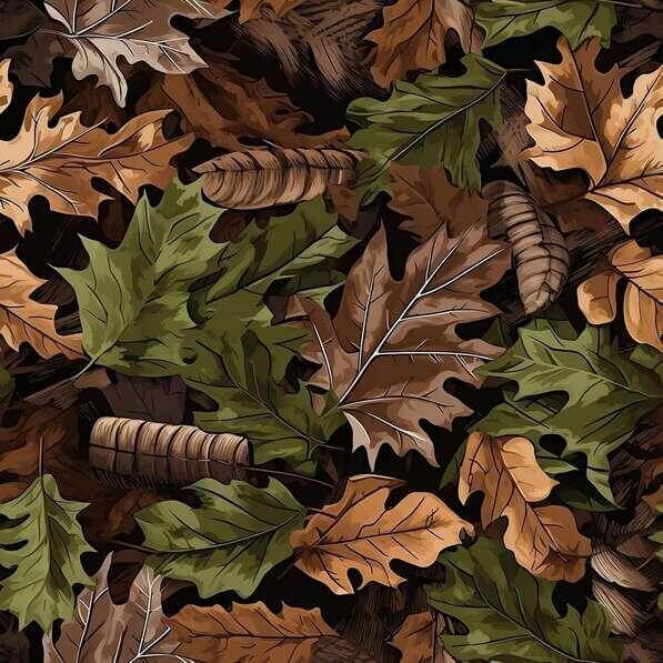 Download Seamless Oak Leaf Pattern in Autumn Colors Patterns Online ...