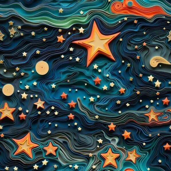 Download Starry Night Sky Paper Cut Art for Wall Decor Patterns Online ...