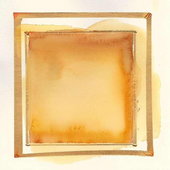 Download Empty Square Watercolor Painting in Brown and Yellow ...
