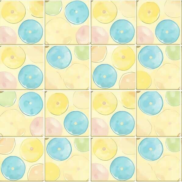 Download Colorful Tiled Pattern of Circles in Various Sizes and Colors ...
