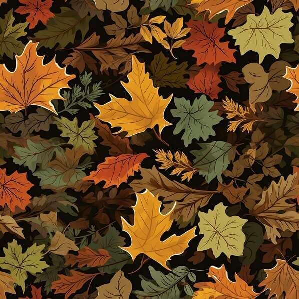 Download Seamless Autumn Leaves Pattern Patterns Online - Creative Fabrica