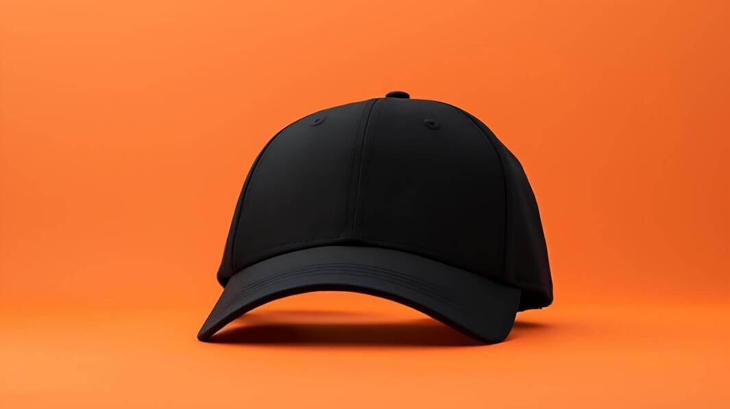 Download Black Baseball Cap Mock-up on Orange Background Mockups Online ...