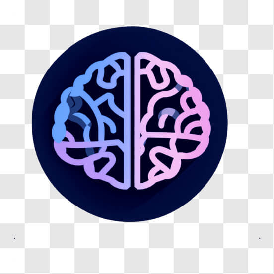 Download Pink and Blue Brain Icon for Medical Purposes PNG Online ...