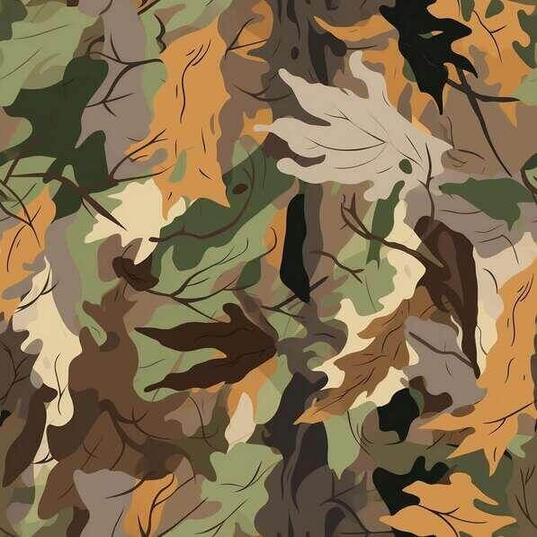 Download Camouflage Pattern with Leaves Patterns Online - Creative Fabrica